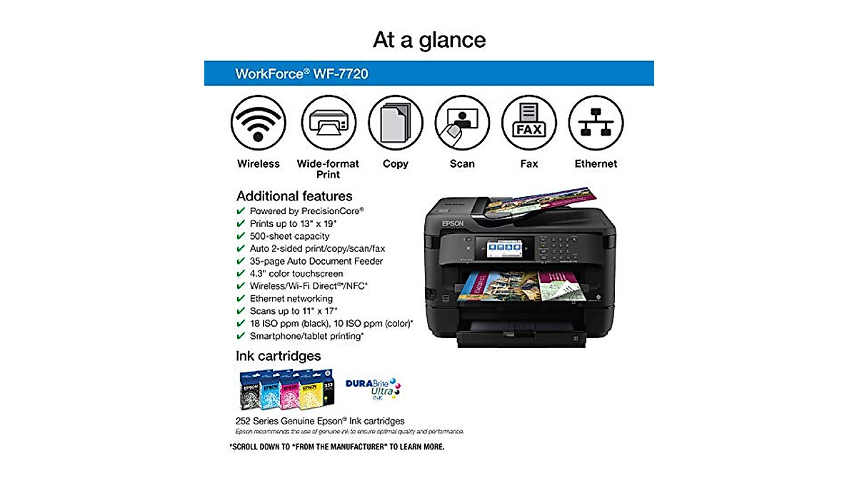 Epson WorkForce WF-7720: Versatile Wide-format Printer