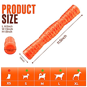 LOYEE Dog Squeaky Toys Dog Toys for Aggressive Chewers Tough Rubber Chew Toys for Medium/Large Breed, Indestructible Puppy Chew Toys for Teething (Orange)