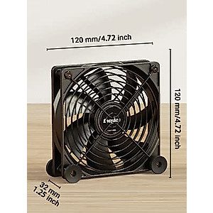 EasyAcc PC Cooling Fan PC Fan Ultra Quiet USB Fans 【120mm 1700 RPM 】 UL-Certified for Receiver DVR Playstation Xbox Computer Cabinet Cooling