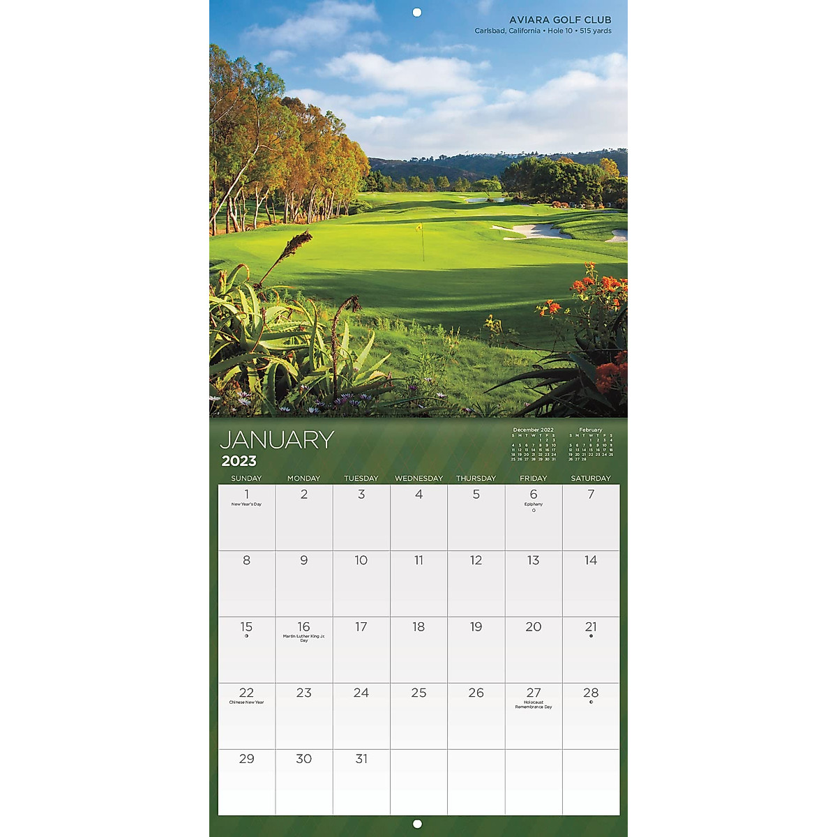 2023 Sports Illustrated Golf Courses Wall Calendar