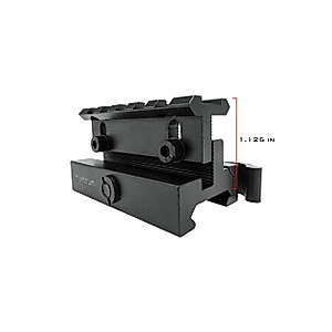 Monstrum P330 Marksman 3X Prism Scope | RM5-AH Adjustable Height Riser Mount with Quick Release | Bundle