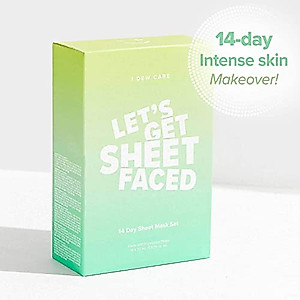 I DEW CARE Let’s Get Sheet Faced Face Sheet Mask Pack + Mini Meow Trio Peel Off Face Mask Set: Hydrating Mask, Illuminating Mask, Exfoliating Mask Bundle