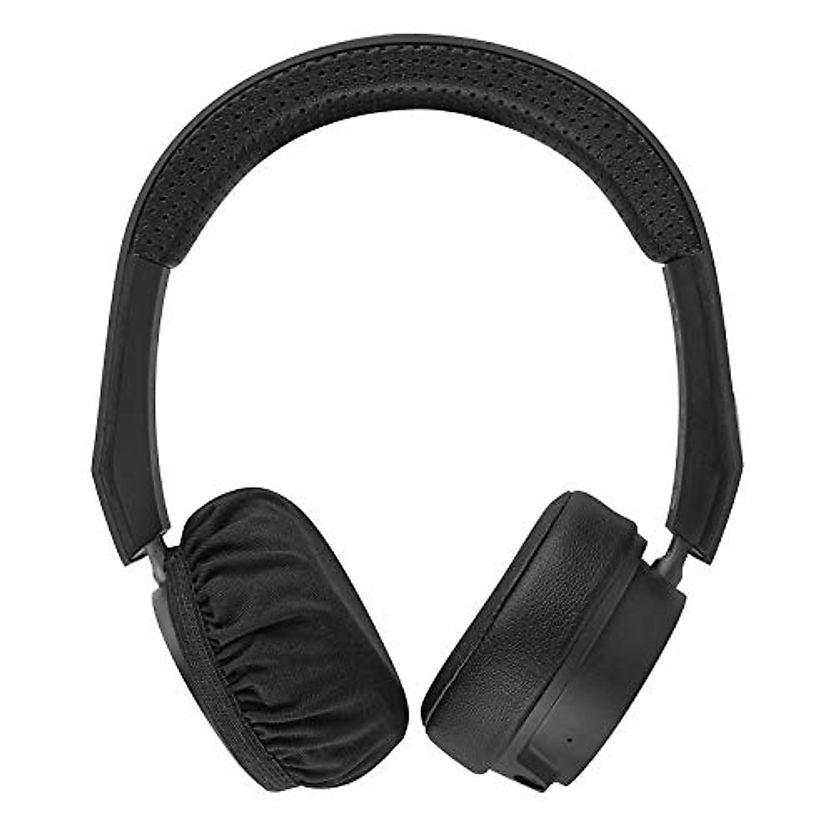 Geekria 2 Pairs Flex Fabric Headphones Ear Covers, Washable & Stretchable Sanitary Earcup Protectors for On-Ear Headset Ear Pads, Sweat Cover for Warm & Comfort (S/Black)