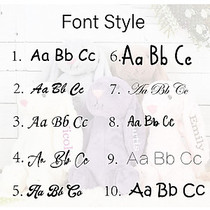 Embroidered Plush Bunny With Child'S Name HandMade Custom Plush Toy Child'S First Easter Gift