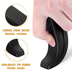 Crosize Door Stoppers for Floor Rubber Door Stop Wedge, Door Gaps and Prevent The Lock-Outs,Floor Sturdy Stackable Door Stop for Carpet Heavy Duty Door (Black)