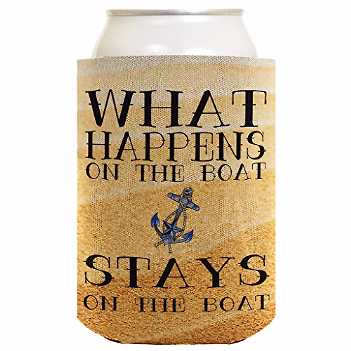 Nautical Coolie What Happens On The Boat Stays On The Boat 2 Pack Can Coolies