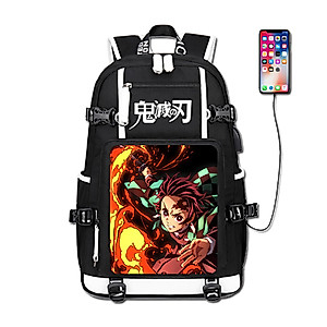 GO2COSY Anime Kamado Nezuko Backpack Daypack Student Bag School Bag Bookbag Shoulder Bag D4