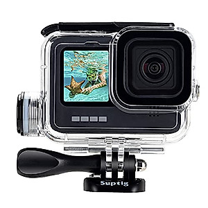 Suptig Waterproof Housing Case Waterproof Case Dive Case Charging Case Compatible for Gopro Hero 11 Hero 10 Hero 9 Black Waterproof 164Ft