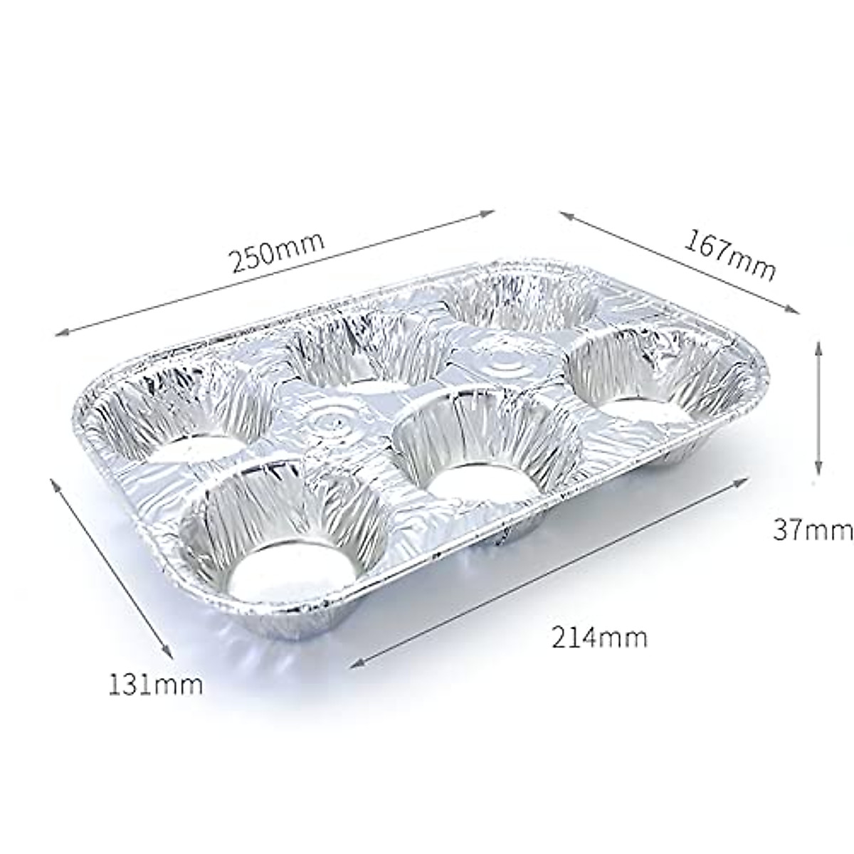 Waytiffer (10pack Muffin Pan | 6-Cup Cupcake Aluminum Pans Favorite Muffin Tin Size for Baking Cupcakes Muffins and Mini Pies - Standard Size