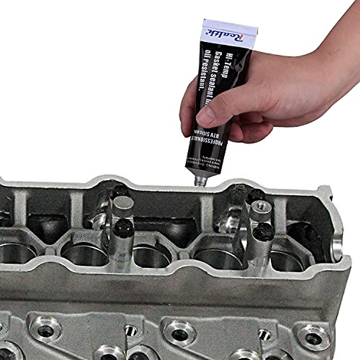 Silicone Gasket Maker 1 Pack High Temperature RTV 3.53 Oz Ultra Black Oil Resistance Sealant High Strength Flange Sealing for Automotive Motorbike Machine Equipment Repairing(SG119)