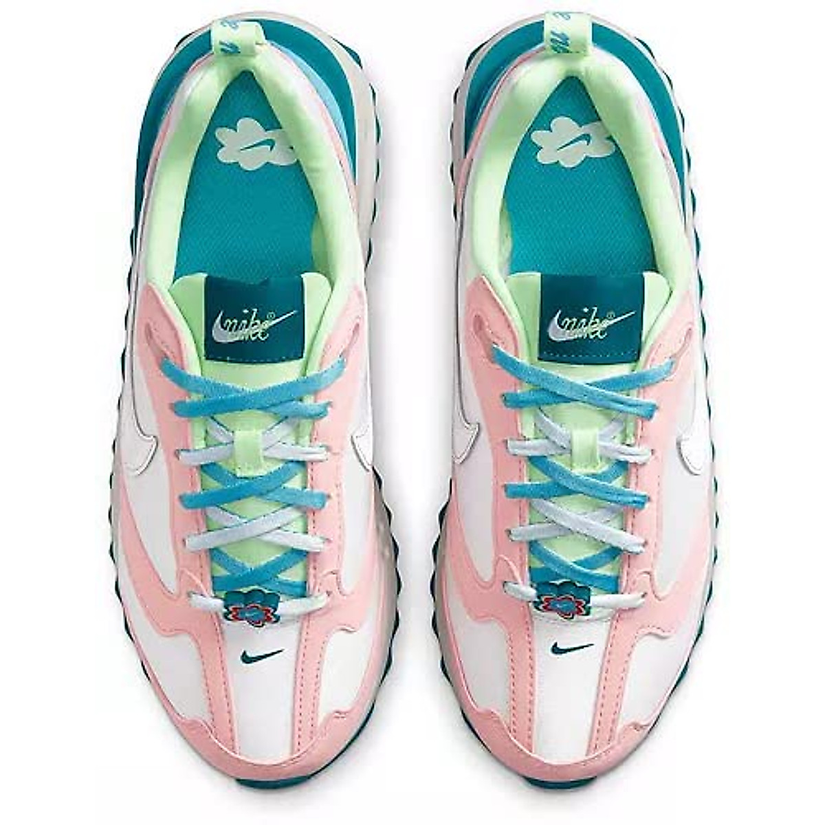 Nike Women's Air Max 90 shoe, White/White Med Soft Pink, 9