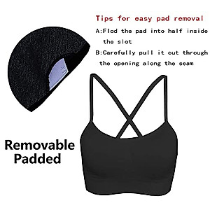 AKAMC Women's Rib-Knit Camisole Sports Bra Athletic Bras for Women Adjustable Straps Yoga Bras,3X-Large