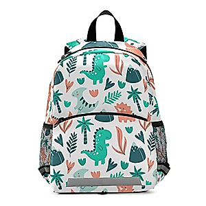 SUABO Cute Dinosaur Backpack for Boys Girls, Preschool Backpack Kindergarten Bag for Kids