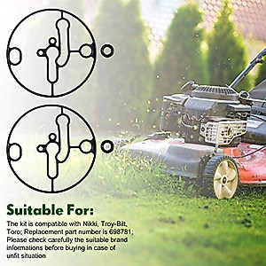 8 Sets Bowl Gasket for 698781 Float Bowl Gasket Replacement Part Including 8 Pieces 698781 Bowl Gaskets and 8 Pieces Seals O-Ring Compatible with Nikki Carburetor Troy-Bilt Toro Lawn Mowers (Black)