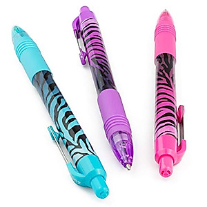 Zebra Z-Grip Smooth - Limited Edition Funky Flame Design - Pack of 9 Assorted Ink Pens with Matching Pencil Case