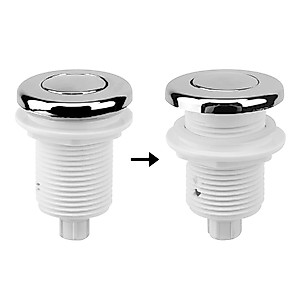 Air Pressure Bath Switch Tub Spa Massage Bath Garbage Waste Disposal Air Switch Push Button Garbage Disposal Sink Top Air Switch(White,Size:32mm)