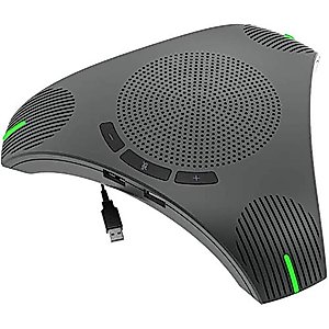 Conference Microphone USB Speakerphone Microphone for Business Conference,360° Omnidirectional Microphone Intelligent DSP Noise Reduction for Video Meeting (mic +Speaker+hub)