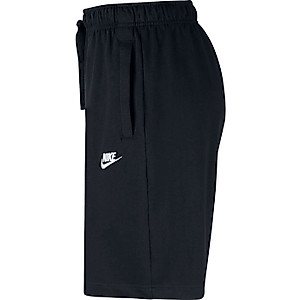 Nike Men's Sportswear Club Short Jersey, Black/White, Small