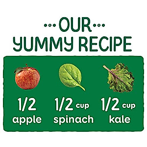 Happy Baby, Organic Stage 2 Food Simple Combos Apples 4oz , Spinach Apple Kale, 64 Ounce (Pack of 2)
