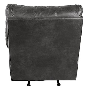 Signature Design by Ashley Bladen Faux Leather Manual Rocker Recliner, Gray