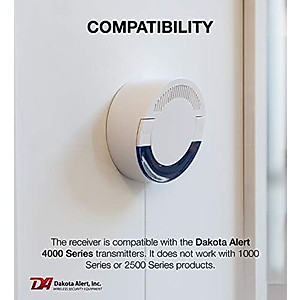 Dakota Alert Wireless Receiver- DCR-4000 Up to 1 Mile Operating Range - Compatible with All Dakota Alert 4000 Series Sensors: SBB-4000, DCHT-4000, DCMT-4000, DCPT-4000, and UT-4000 Transmitters