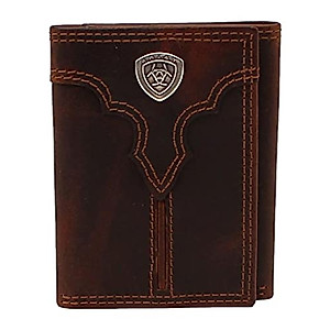 ARIAT Men's Trifold Wallet Brown