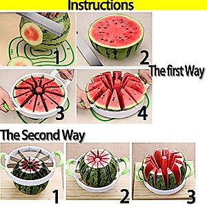 Watermelon Cutter Stainless Steel Melon Fruit Cutting Tools Kitchen Multipurpose Cutter