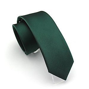 Elviros Solid Color ties for men Eco-friendly Fashion Slim Necktie 2.4'' [6cm]