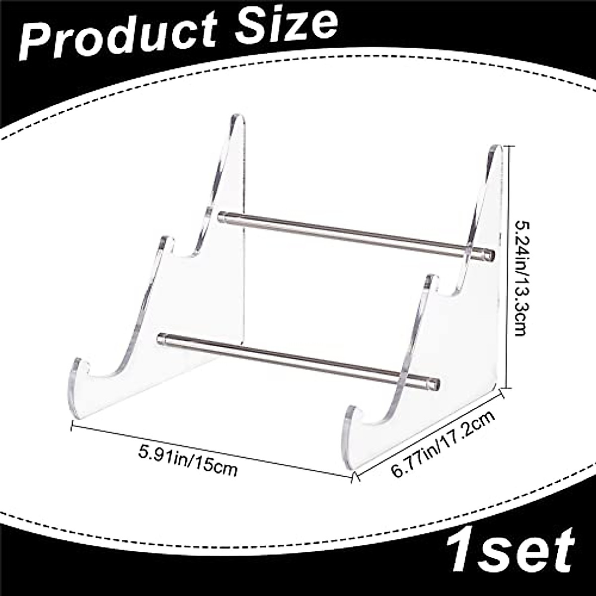 CRASPIRE Acrylic Keyboard Display Stand Holder 2-Tier Mechanical Computer Keyboard Stand Shelf for Desk Transparent Acrylic Stand Keyboards Storage Holder Tray for Computer Tablet Picture Frame