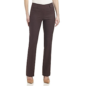Rekucci Womens Ease into Comfort Fit Barely Bootcut Business Casual Stretch Pants in Regular/Tall/Petite fit (18, Brown Mix)