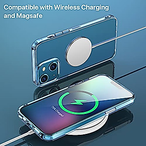 Miracase Crystal Clear for iPhone 13 Case/iPhone 14 Case [Not Yellowing] Shockproof Protective Anti-Scratch Light Weight Slim Cover Clear Back 6.1 inch