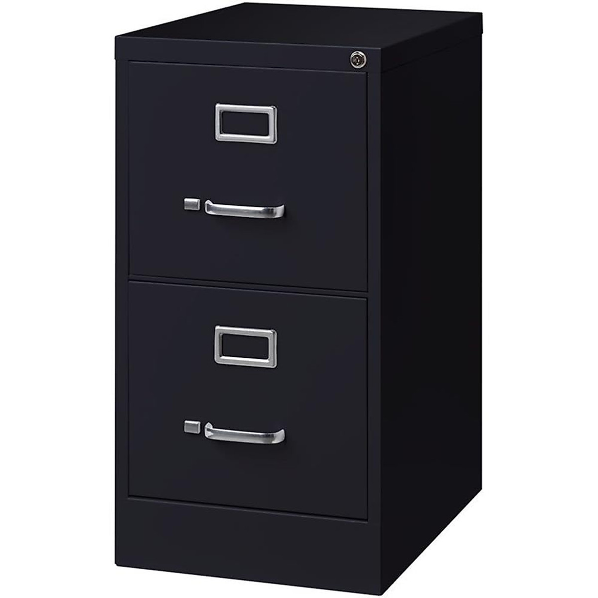Lorell 2-Drawer Vertical File, 15 by 22 by 28, Black LLR42291
