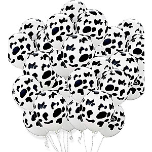 50 PCS Cow Balloons Funny Cow Print Balloons For Children's Party Western Cowboy Theme for Kids Birthday Party Favor Supplies Decorations Cowboy Birthday Balloons