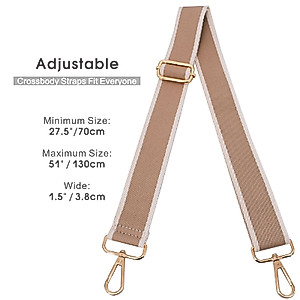 ROYGBCP Adjustable Purse Strap Bag Shoulder Strap Replacement Crossbody Canvas Bag Handbag Purses for Unisex thick crossbody strap replacement