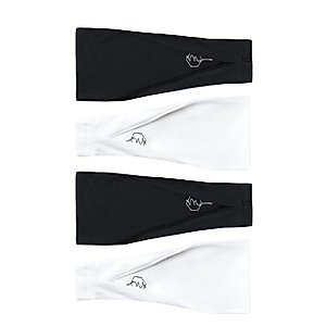 Maven Thread Women's No-Slip Sweat-Wicking Headband for Exercise and Yoga, 4-Pack (White + Black Basics)