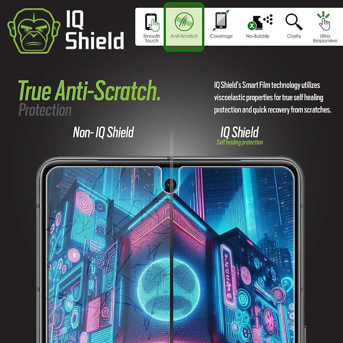 IQShield Screen Protector Compatible with Google Pixel 7 (2-Pack) Anti-Bubble Clear TPU Film