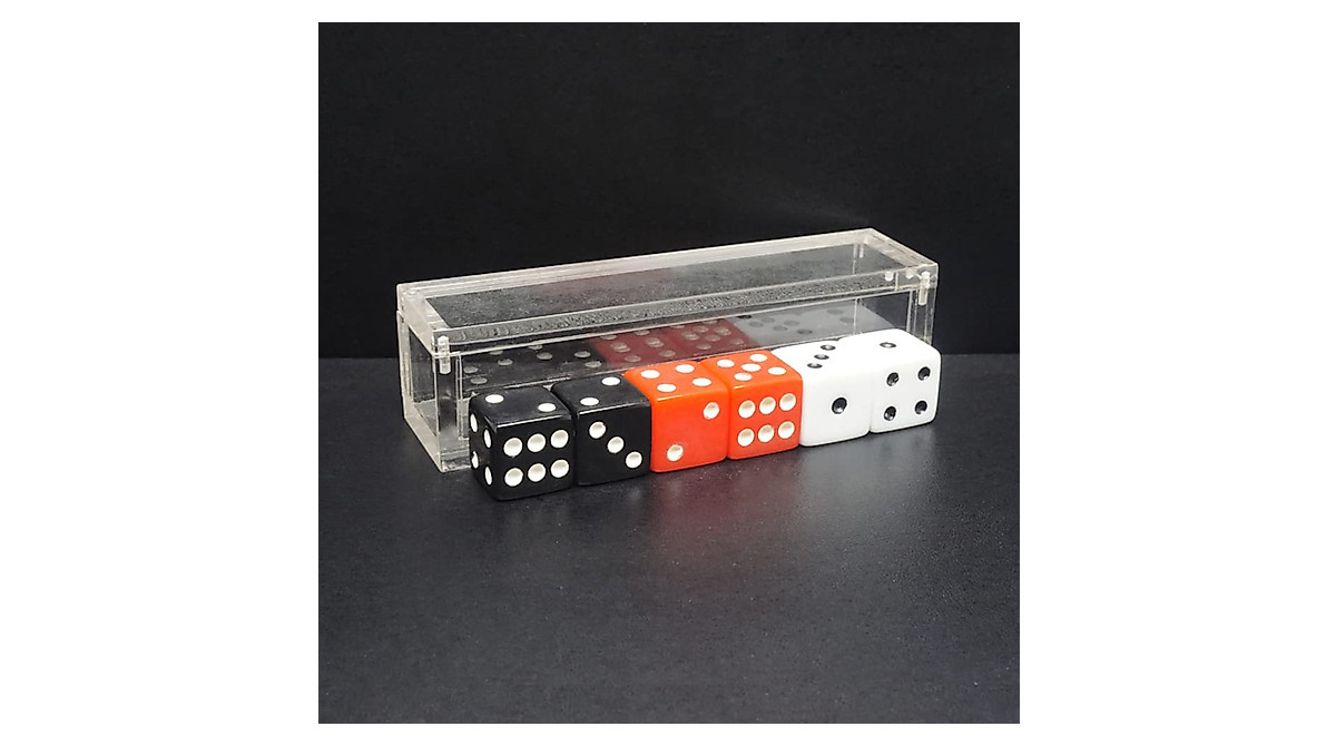 Acrylic Dice Display Box Set - Clear Magnetic Storage Cases for Games