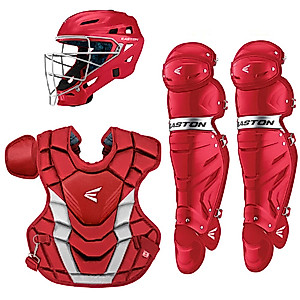 EASTON GAMETIME Baseball Catchers Equipment Box Set, Intermediate, Red