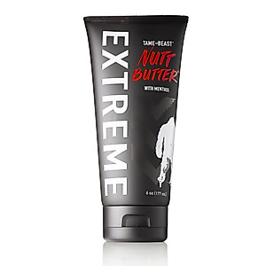 Tame the Beast Nutt Butter Extreme With Menthol - Intense Tingle Lotion For Balls, Butt, Back, Body - Tingly Eucalyptus, Aloe, Cocoa, Vitamin E -