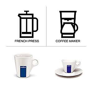 Lavazza Qualita Oro Ground Coffee Blend, Medium Roast, Authentic Italian, Blended And Roasted in Italy, Non GMO, A Full bodied with sweet, aromatic flavor, 8.8 Oz (Pack of 4)