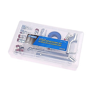 WYNNsky Air Hose Fittings 1/4 Inch NPT Air Compressor Connect Coupler/Plug with Storage Case/Blow Gun/Tire Gauge, 20-Piece