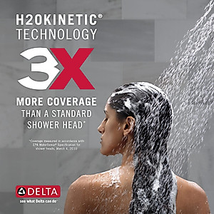 Delta Faucet 5-Spray In2ition Dual Shower Head with Handheld Spray, H2Okinetic Shower Head with Hose, Showerheads, Handheld Shower Heads, Magnetic Docking, Polished Nickel 58480-PN-PK