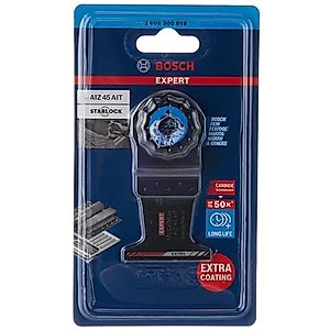 Bosch Professional 1x Expert MetalMax AIZ 45 AIT Multitool Blades (for Steel, Stainless steel, Width 45 mm, Accessory Multitool), black/blue