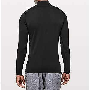 Lululemon Mens Metal Vent Tech 1/2 Zip Long Sleeve Shirt (Black, M)