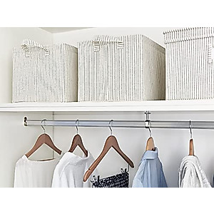 StorageWorks Two 3-Shelf Separable Closet Hanging Shelves with 2-Pack Storage Bins