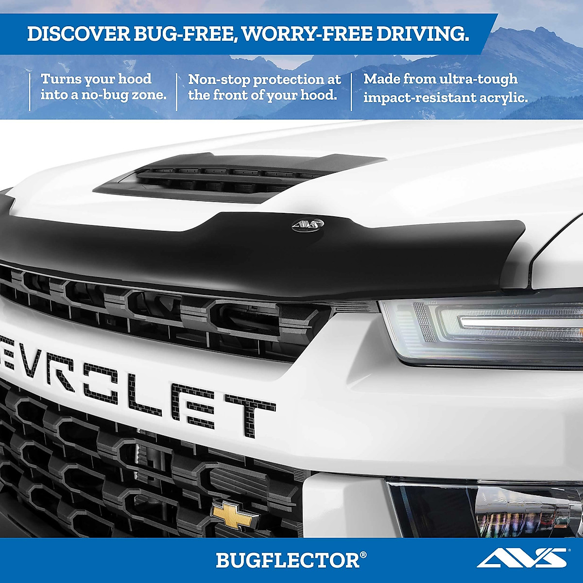 Auto Ventshade AVS 23438 Bugflector Dark Smoke Hood Shield for 1991-1997 Toyota Land Cruiser