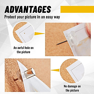 Magnetic Pushpin Magnetacks Magnet Thumbtack Poster and Photo Hangers for Walls Bulletin Boards (20)