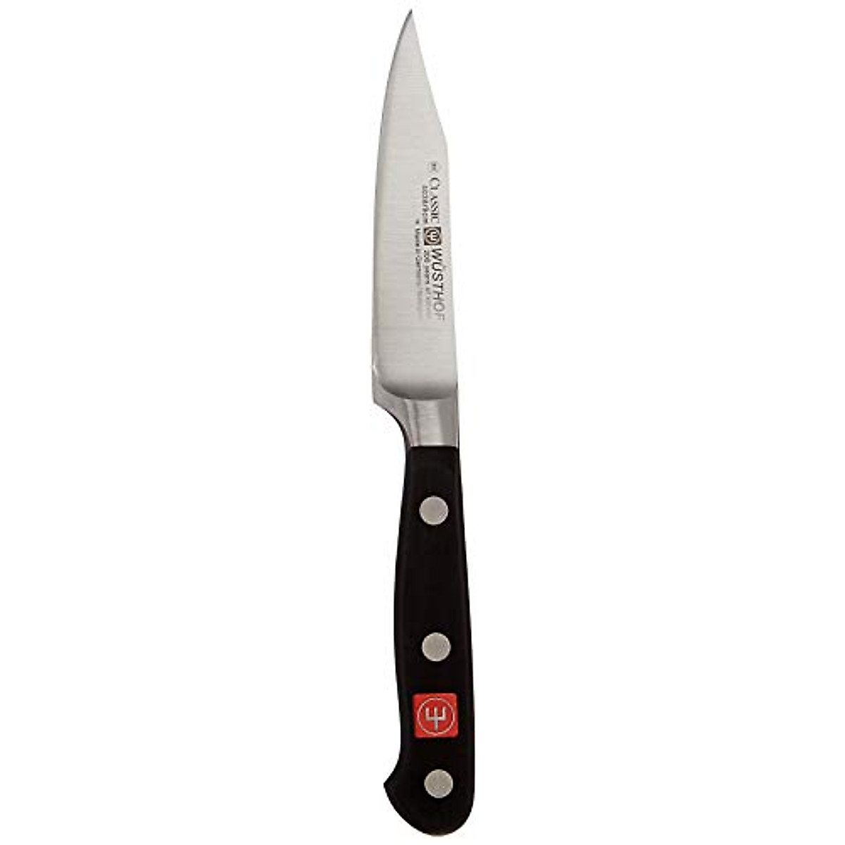 Wusthof Classic Clip Point Paring Knife, 3.5-in, Black, Stainless