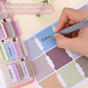 EOOUT Bible Tabs, 90 Tabs, Morandi Laminated Bible Tabs for Women and Men, Bible Book Tabs, Testament Bible Index Labels, Morandi Aesthetic Bible Journaling Study Supplies Accessories