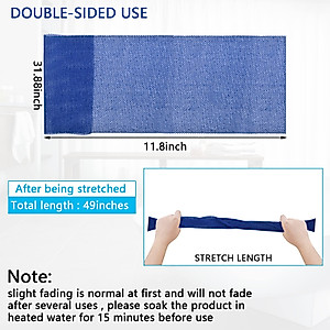 2 Piece African Exfoliating Net for Body, African Net Sponge, African Wash Net, African Shower Net, African Bath Sponge Scrubbing Rag Net Exfoliation, African Body Scrubber (Blue)
